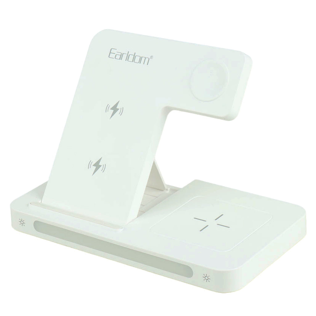 Multi-Function 3-in-1 Foldable Wireless Charging Stand With Night Ligh ...