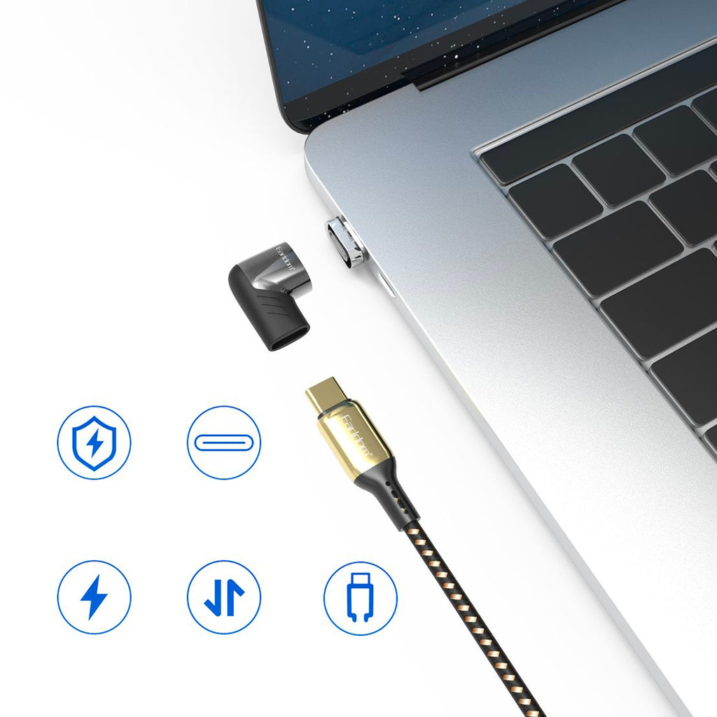 Magnetic Adapters Type C to Type C Mini Thin USB 3.1 Adapter 100W ...