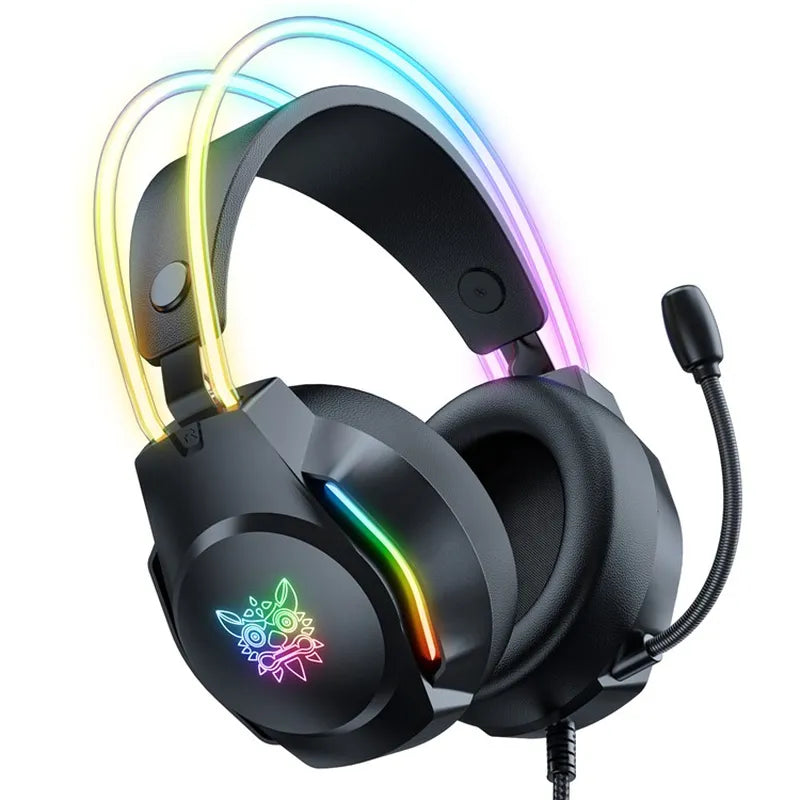 ONIKUMA X26 E-sports Gaming Headset with RGB Lighting Noise Reduction ...